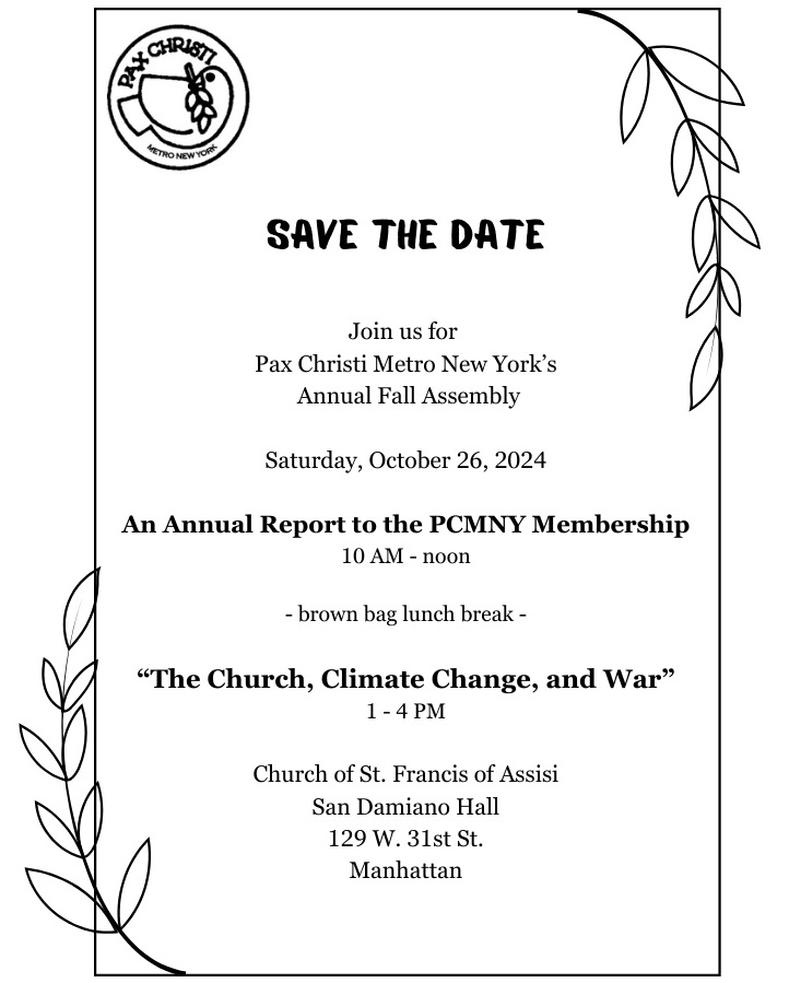 Annual Fall Assembly – PAX Christi Metro New York